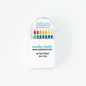EcoloxTech - Instant Check pH Paper, Wide Range pH Test Strips [0.0-13.0] for EcoOne Systems Water Testing Kit, Water Quality Tester, pH Tester for Water 125 Strips for Home, Restaurant, and Lab Use