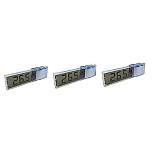 BESPORTBLE 3pcs Sucker Thermometer Digital Thermometer Fish Tank Sucker Measuring Tool Hygrometer for Reptile Tank Reptile Thermometer Fish Tank Accessories Fish Tank Temperature Meter Silver