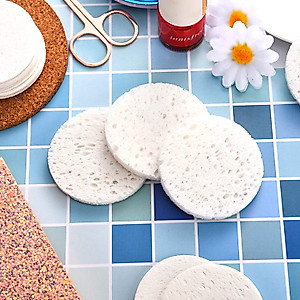 60 Count Facial Sponges for Estheticians Compressed Face Sponge Natural Cleaning Sponge for Facial Cleaning, Makeup Removal