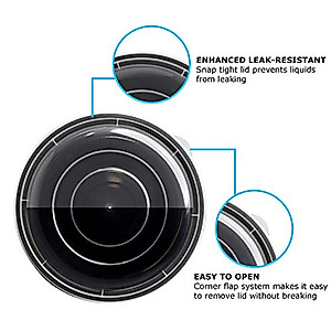 Freshware Meal Prep Containers [10 Pack] Bento Box, Food Storage Containers, Plastic Bowls with Lids for Soup and Salad, BPA Free, Stackable, Lunch Boxes, Microwave/Dishwasher/Freezer Safe (42 oz)