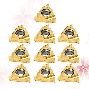10pcs Carbide Turning Inserts Blades Turning Tool Durable Lathe Inserts A60 Threading Cutter