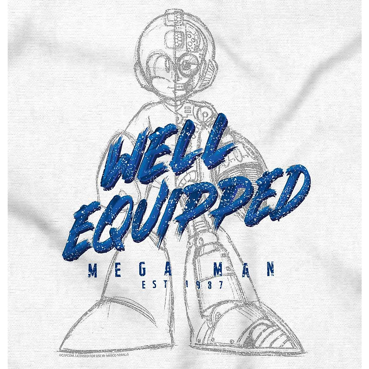 Brisco Brands Mega Man Retro 1990s Anime Cartoon Baby Romper Boys or Girls