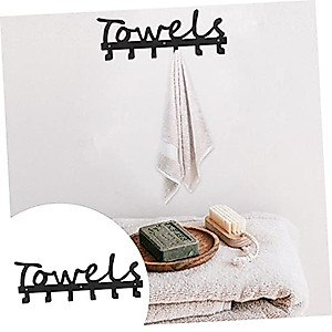 Abaodam 1 Pc Letter Coat Hook Metal Key Holder Entryway Key Holder Metal Hat Rack Metal Wall Hats Hanger Vintage Iron Kitchen Hook Wall Hooks Coat Hooks Rack Iron Coat Wrought Iron Gold