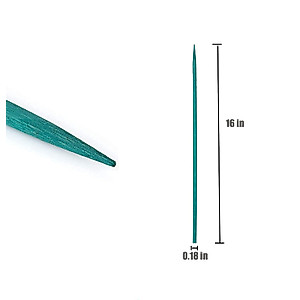 Jollybower 50pcs Green Wooden Garden Stakes, 16 inch Natural Green Bamboo Sticks, Floral Plant Support Wooden, Wooden Sign Posting Garden Sticks Support Floral Plant, Tomato Stakes, Potted Plants