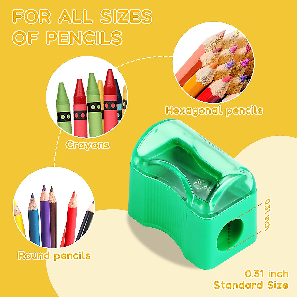 Adorox Miniature Pencil Sharpeners - Assorted Colors