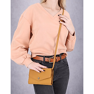 Timberland RFID Leather Wallet Phone Bag with Detachable Crossbody Strap, Wheat (Nubuck)