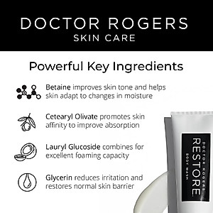 Doctor Rogers Hydrating Body Wash. Moisturizing Bath & Shower Cleanser to Repair Skin Barrier, Paraben & Sulfate-Free, 8 Ounce (236 ml)