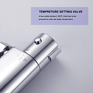 MISSMIN Themostatic valve cartridge replacement,Brass construction