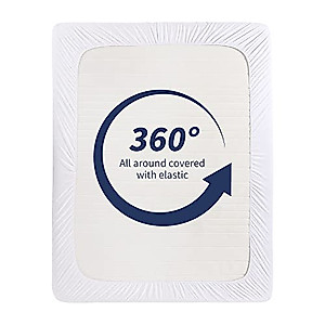 HOMBYS Air Mattress Pad Queen Size, Soft Quilted Air Mattress Cover, Breathable & Noiseless Mattress Topper with Deep Pocket, Stretches up to Fits 15-23 Inch