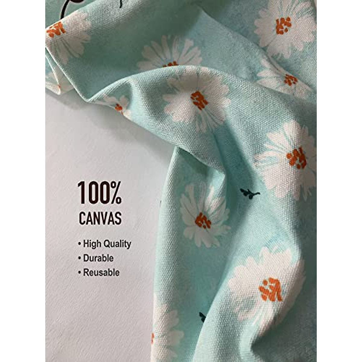 Hglian Flowers Grocery Bag Holder Dispenser Wall Mount Plastic Bag Holder Garbage Shopping Trash bags Storage Organizer,Cute Daisy Kitchen Décor, Gifts for Women Mom Wife-Teal