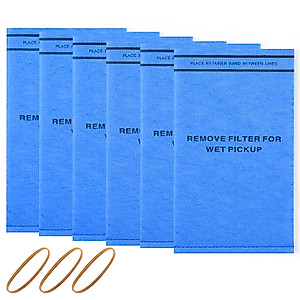 6 Wet Dry Filter Bags WS01025F2 for Workshop Vacuums 2 - 2.5 Gallon Shop Vac Vacuum Stinger Craftsman Husky 9-16949 9-38737