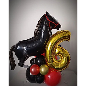 4 Pack Giant Horse Balloons Horse Themed Balloons gallant horse balloons for Horse Party Themed Birthday Party Decorations Supplies