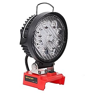 WITLIGHT Cordless LED Light for Milwaukee 18v Battery (Battery NOT Included) LED Work Light with Type-C Quick Charging Wide Beam Flood Light with Low Voltage Protection