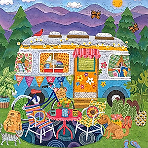 Ceaco - Happy Camper - Mountain Camper - Oversized 300 Piece Jigsaw Puzzle, 19 x 19