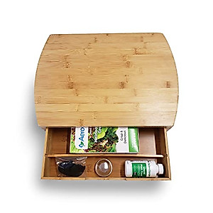 AeroGarden Bamboo Garden Storage Drawer, Holds Indoor Garden Supplies