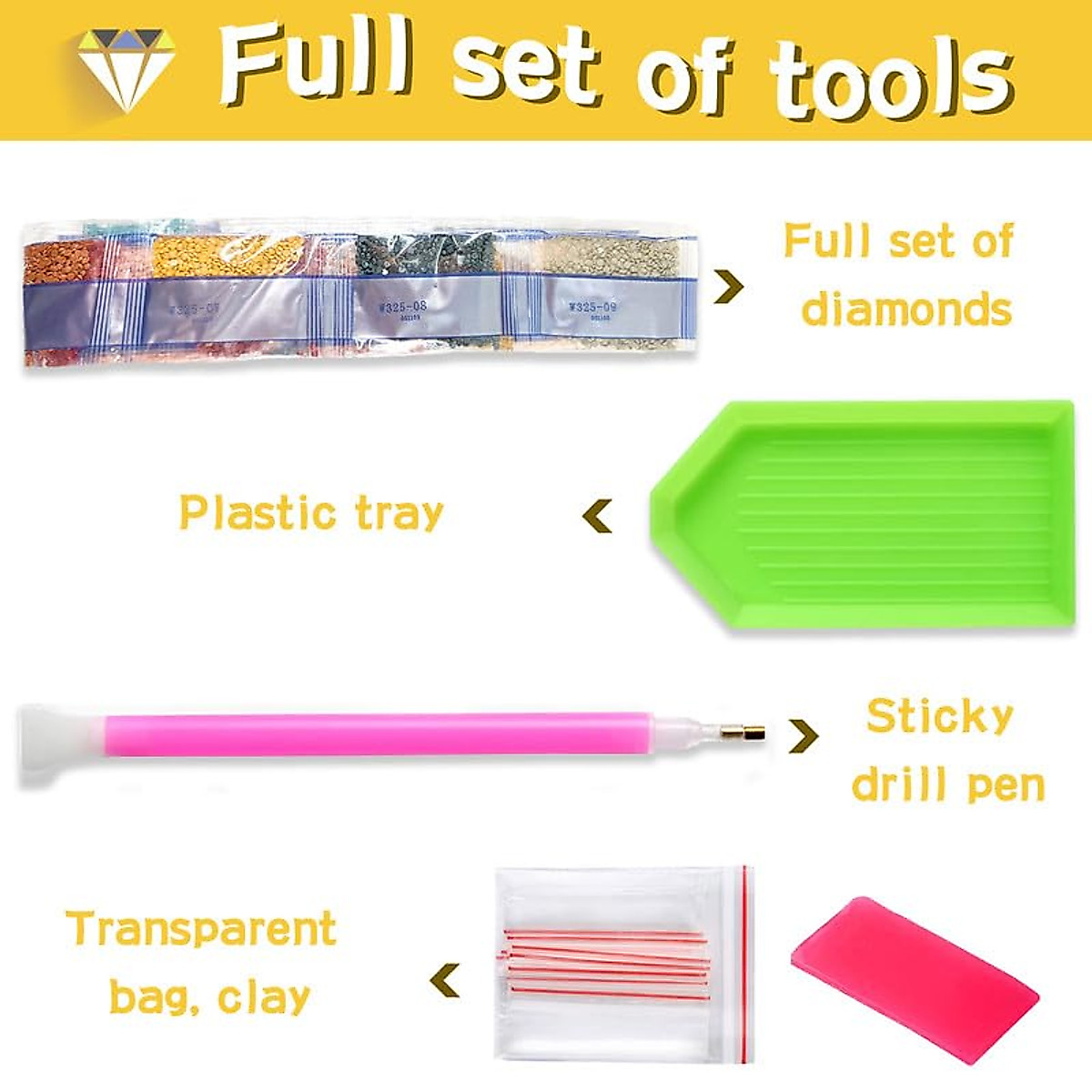 SKRYUIE 5D Diamond Art Painting Kits for Adult Full Round Drill, DIY Paint with Diamonds Art Crystal Embroidery Cross Stitch Art Craft Wall Office Decor 12x16 inch / 30x40 cm B5381