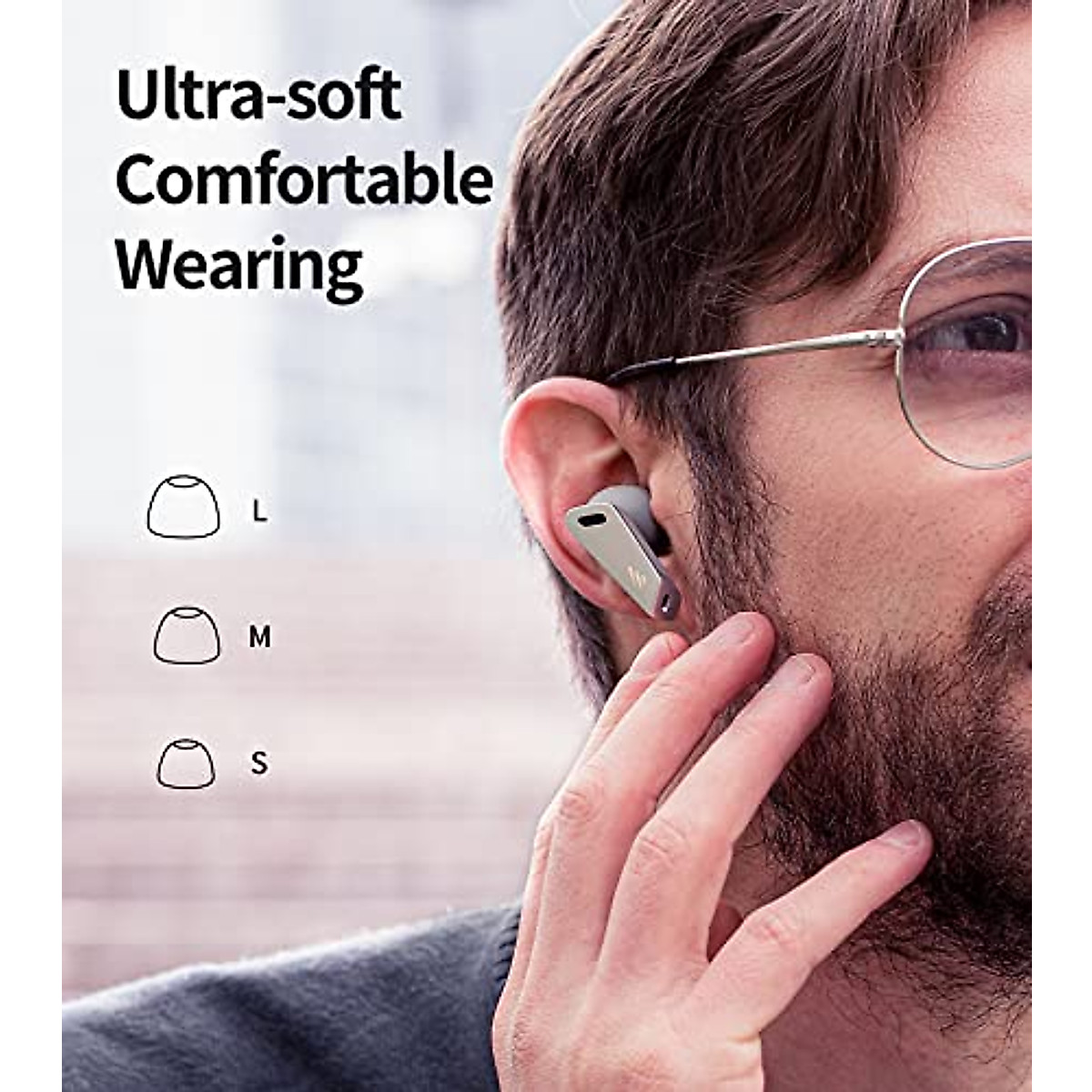 Edifier NB2 Pro True Wireless Earbuds, Hybrid Active Noise Cancelling Bluetooth Headphones, SBC Audio 32 Hours Playtime Ear Buds, USB C Fast Charge IP54 Waterproof App Control in-Ear Earphones