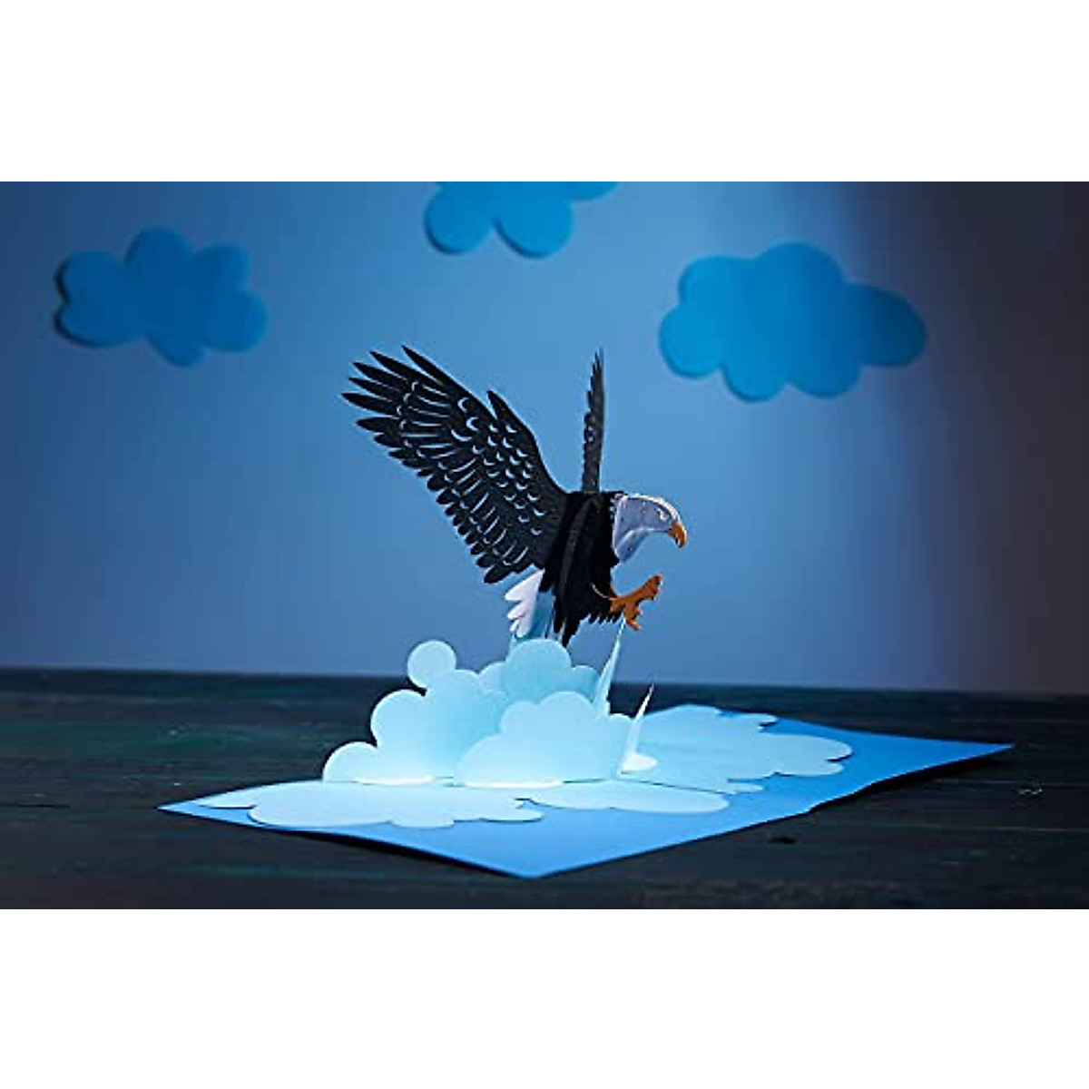 CUTE POPUP - Father Day Card, 4th of July Cards, 3D Unique Bald Eagle Card, Independence Day Pop Up Cards, Father's Day Card - Eagle Scout Present, Perfect 3D Card Eagle for Family and Friends on Any Occasion