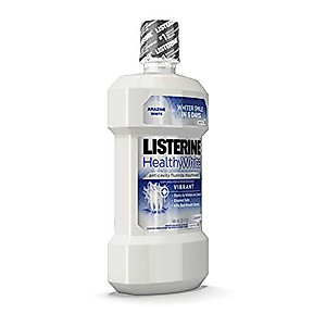 Listerine Healthy Vibrant Multi-Action Fluoride Mouth Rinse, Foaming Anticavity Mouthwash For Whitening Teeth and Fighting Bad Breath, Clean Mint, 32 Fl Oz