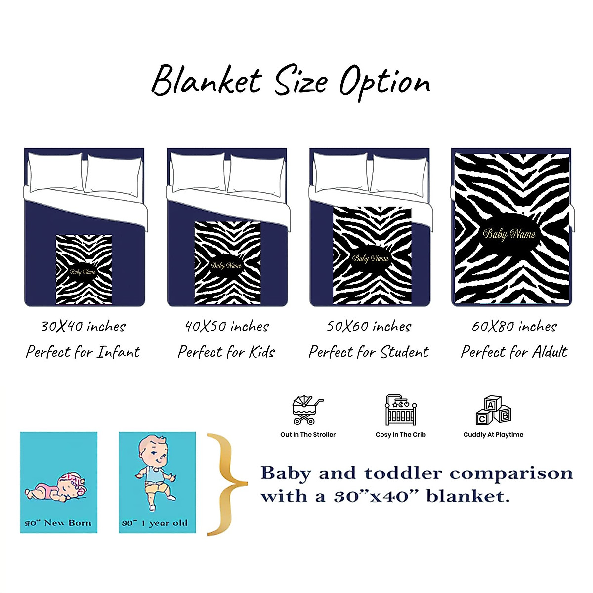 Personalized Baby Boys Blankets with Name Customized Motorcycle Super Soft Throw Blankets Swaddle Blanke Shower Gift for Infants Newborn