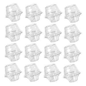 USHOBE 30pcs Cupcake Packing Boxes Cake Blister Box Clear Cake Box Mini Muffins Clear Plastic Containers Cupcake Muffin Holder Cupcake Containers Individual Cupcake Box Food Containers