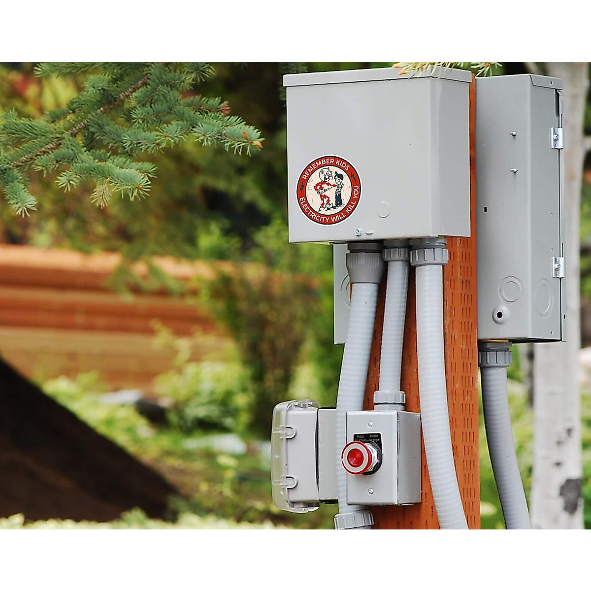 IMPERIAL VIBES - Remember Kids Electricity Will Kill You Sticker – Vinyl Decal for Window – Removable Waterproof Sticker for Van Bumper – Useable Indoor & Outdoor – Easy use for Car, Van, & SUV–Imp 10