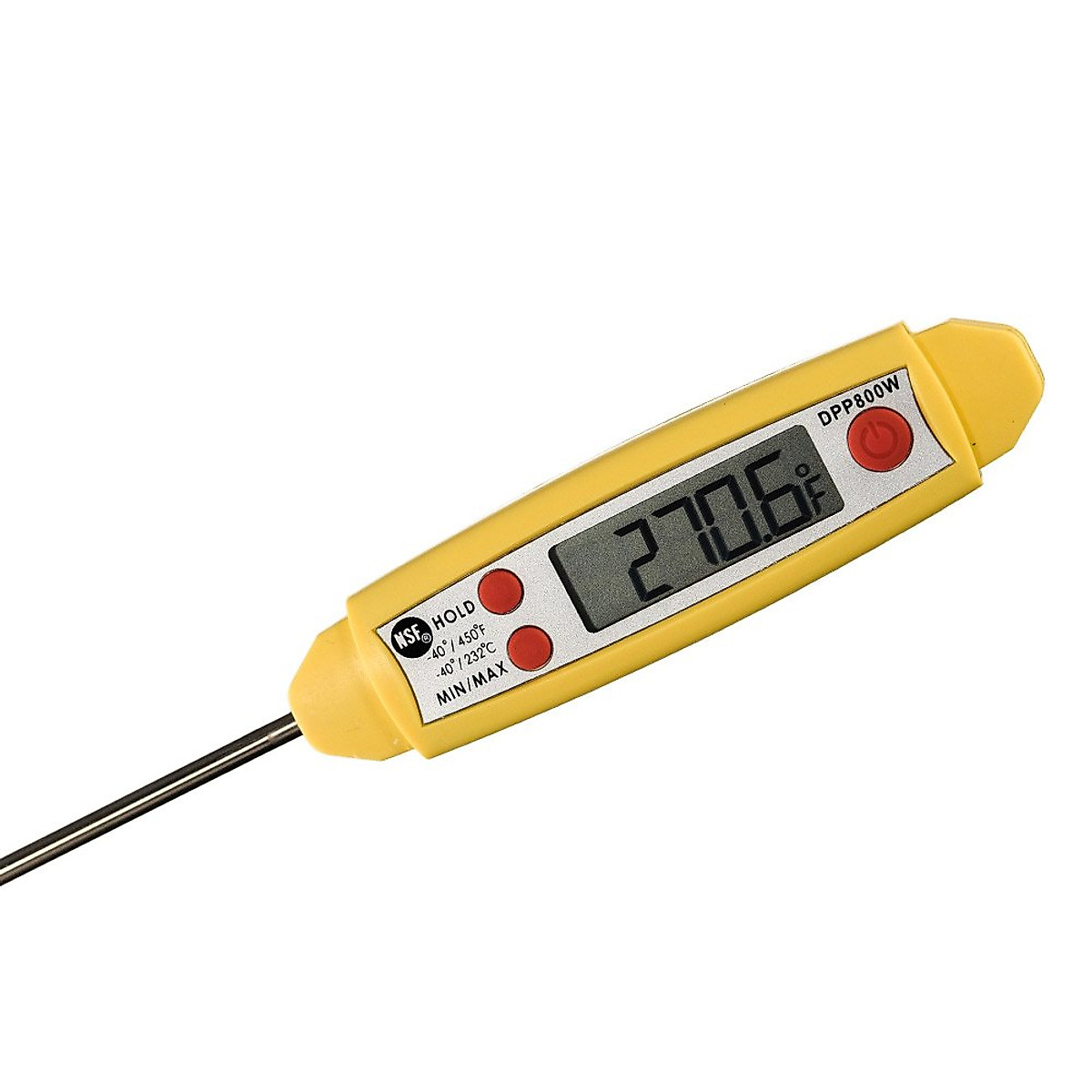 Cooper-Atkins DPP800W MAX Digital Thermometer with Long Probe, Long Probe Thermometer (Waterproof Thermometer, Auto Shutoff, Temperature Memory),Yellow