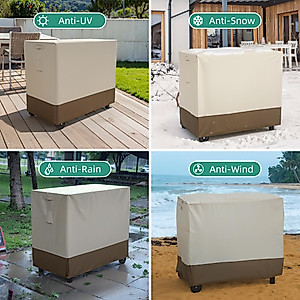 TORVA Cover for Outdoor Prep Table,600D Heavy Duty & Waterproof Cover for BBQ Grill Cart -40x22x33inch