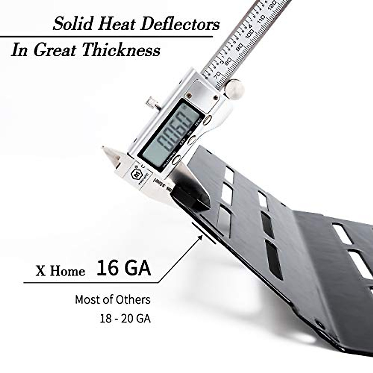 X Home Heavier 65505 Heat Deflectors Replacement for Weber Genesis 300 Series, Genesis E/S-310, E/S-330 (Front-Mounted Control) Grill Parts, Porcelain-enameled, 2-Pack