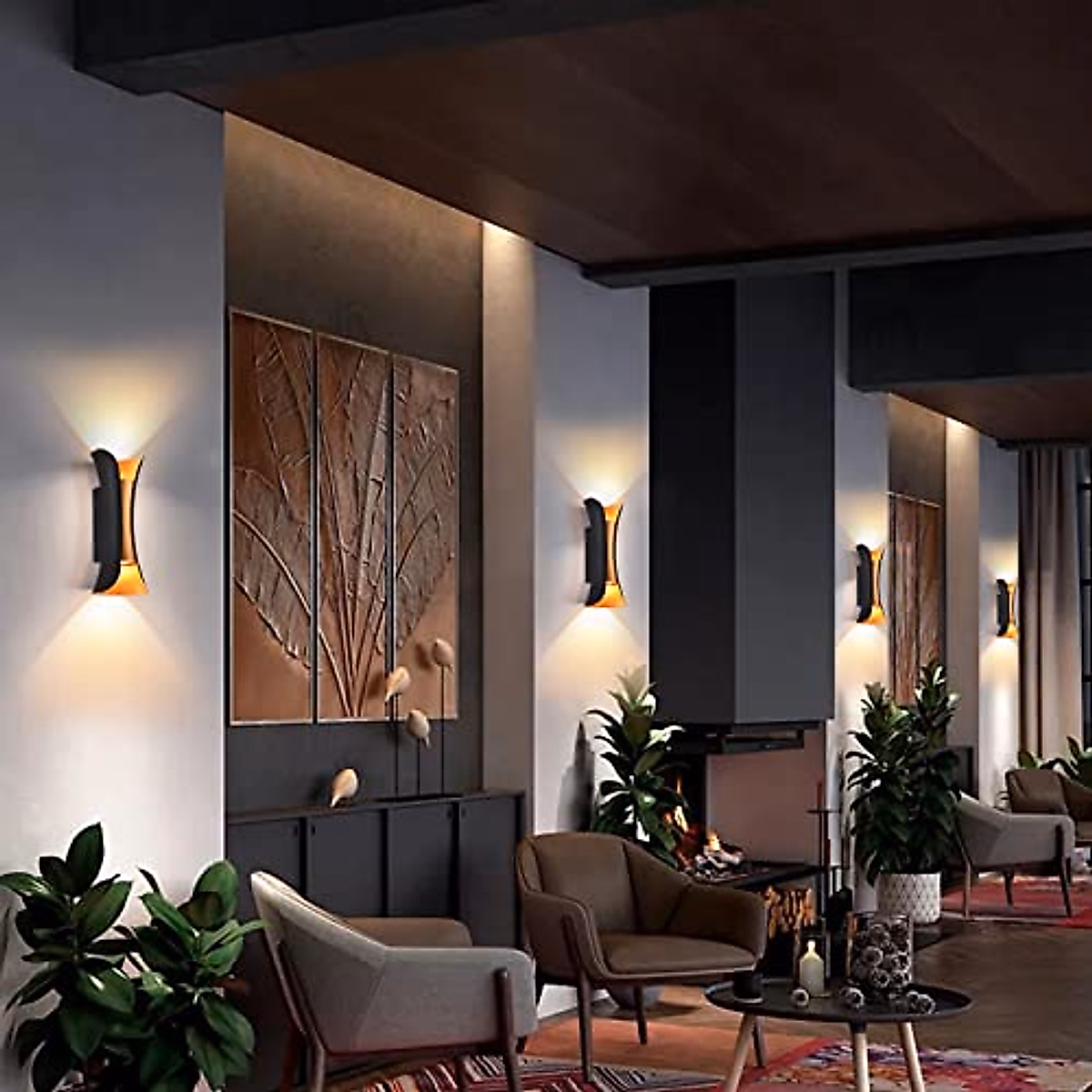 rosysky Outdoor Wall Light 30W LED Modern Exterior Light Fixture Black Aluminum Outdoor Sconces Wall Lighting Waterproof for Porch Patio Garage