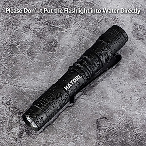 HATORI LED Mini Flashlight, Bright Small Handheld Pocket Flashlights Tactical High Lumens Pen Light for Camping, Outdoor, Emergency, 1 Pack(3.55Inch)