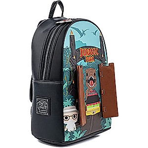 Loungefly POP Jurassic Park Gates Womens Double Strap Shoulder Bag Purse,One Size, Multi