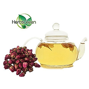 HerbsGreen Premium Dried Red Rose Buds, 100% Natural (4 oz. Bag)