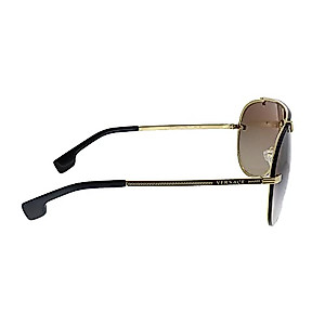 Versace VE 2243 100213 Gold Metal Aviator Sunglasses Brown Gradient Lens