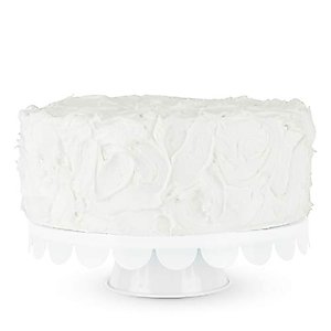 Twine White Stainless Steel Cake Stand, Set of 1, Cupcake Stand, Home Decor, Food Service, Dessert Accessory, 11-Inch Diameter, White