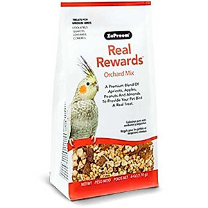 Real Rewards Orchard Mix Medium Bird Treats By Zupreem 6 OZ
