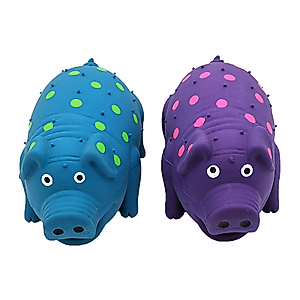 IOOROSE 9 Inch Latex Dog Chew Toy Grunting Pig Sound Play (2 Pack)