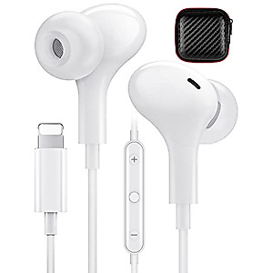 Headphones for Apple iPhone 13 14 Pro Max 12 Mini 11 XR SE3, MFi Certified Magnetic Wired Earbuds HiFi Stereo with Lightning Connector Noise Canceling in Ear Earphones with Microphone in-Ear Headsets