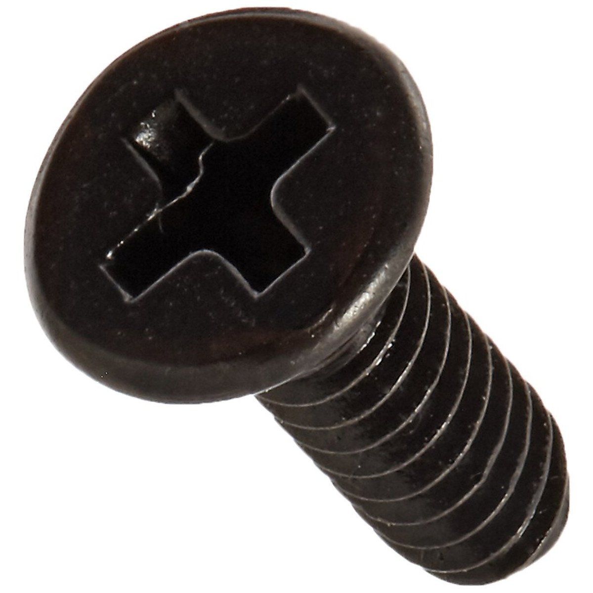 Small Parts 0406RPFB Steel Thread Rolling Screw for Metal, Black Oxide Finish, 82 Degree Flat Head, Phillips Drive, #4-40 Thread Size, 3/8" Length (Pack of 100)