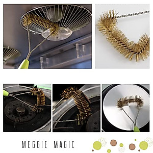 Meggie Magic Heavy Duty Cleaning Brush & Wire Brush Set, Multipurpose Heavy Duty & Grill Brush for Window, Bicycle, Flowerpot, Stove, Cooker Hood and Pot (Pack of 2)