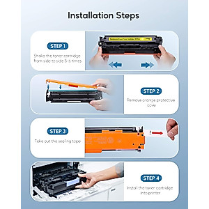 131X 131A Compatible Toner Cartridge 4-Pack, Replacement for HP 131X Toner