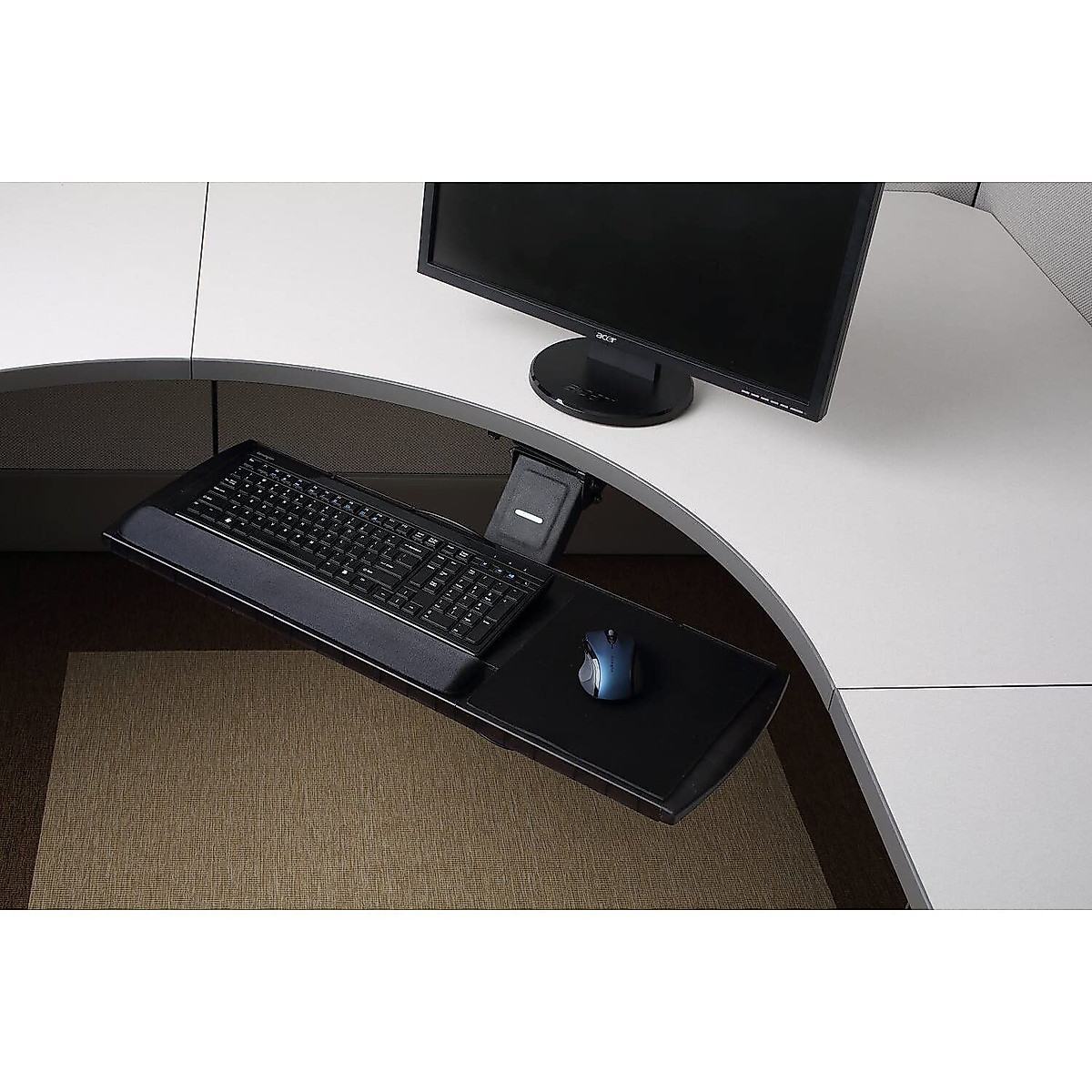 Kensington 60718 Adjustable Keyboard Platform with SmartFit System, 21-1/4w x 10d, Black