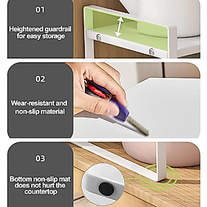 LONONE Under Cabinet Organizer Shelf Under Sink Organizer Kitchen Adjustable Under Sink Organizers and Storage Bathroom,White,Double Layer