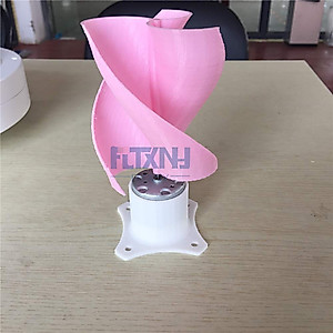 NINILADY 10w 5.5V Micro Motor Small LED Lights Vertical Axis Wind Turbine Generator Blades Full Set DIY Wind Generator Windmill (3 Blades, White Color)