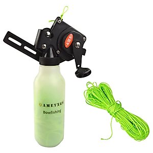ZSHJGJR Archery Bow Fishing Reel Spincast Reel Bowfishing Tool with 40m Fishing Rope Fishing Arrows Kit with Bowfishing Arrow Rest for Compound Bow Recurve Bow Fishing Hunting Accessories (Set 1)