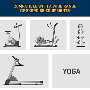 Alpcour Bike Trainer Mat – 36”x78” Multipurpose Carpet and Floor Protection – Water-resistant with Anti-slip Texture and Noise Insulation for Home and Indoor Gym Workout Cycling