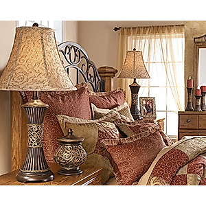 Signature Design by Ashley Mariana Antique Table Lamp, 2 Count, 28.5", Antique Brown