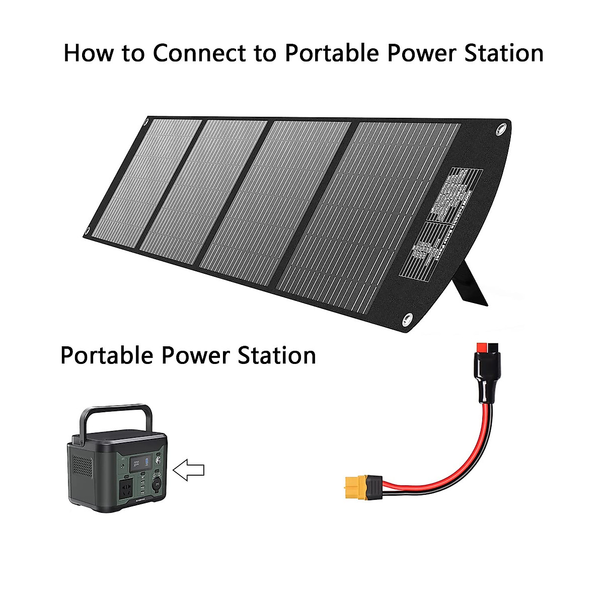 CERRXIAN 3.2FT 12AWG XT60 Female to Solar Panel Connector 30A Power Pole Port Extension Cable for Center Drive Motor, Solar Panel to Portable Generator(XT60-F)