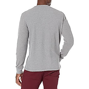 Amazon Essentials Men's Long-Sleeve Slub Thermal Crewneck (Previously Goodthreads), Grey Heather, 3X-Large