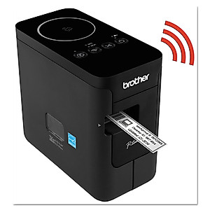 Brother P-touch, PTP750W, Wireless Label Maker, NFC Connectivity, USB Interface, Mobile Device Printing, Black